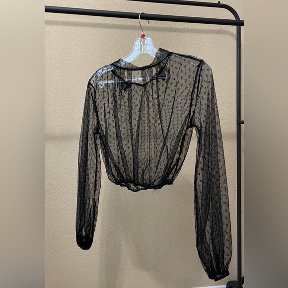 Tops | Cropped Sheer Top | Poshmark